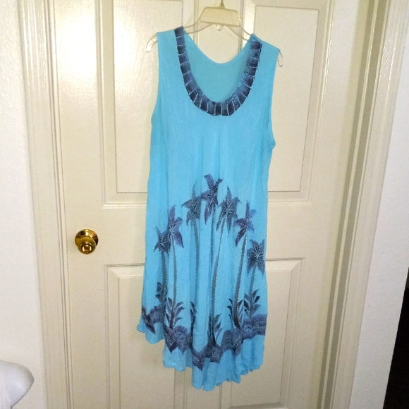 Unbranded | Dresses | Womens Palm Trees Dress Sz Xl Must See | Poshmark